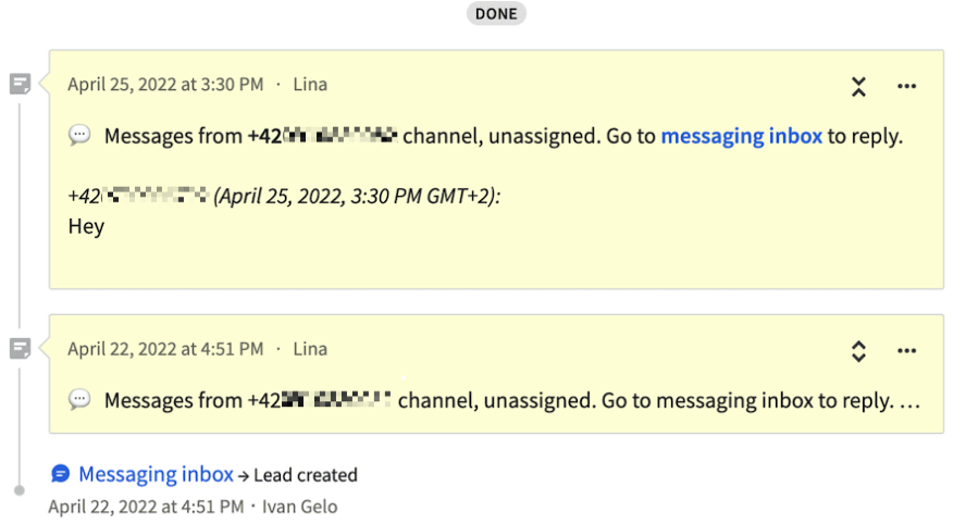 Messaging inbox (BETA) - Knowledge Base | Pipedrive